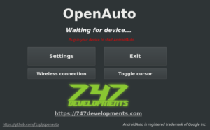 Raspberry Pi - OpenAuto - 747Developments